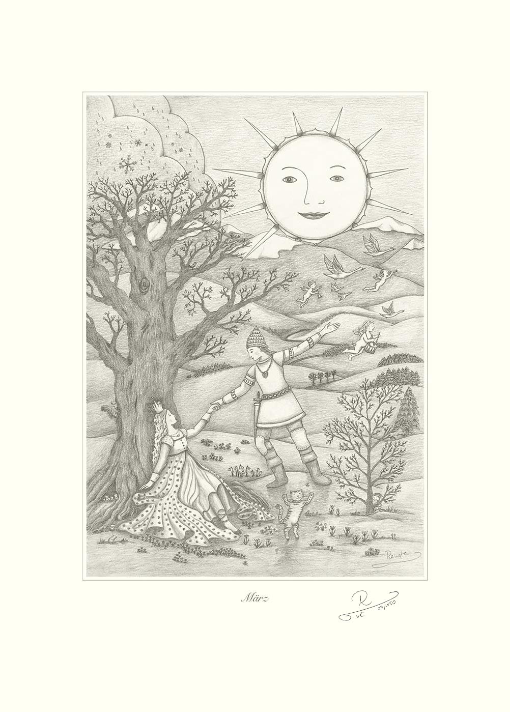 March , Drawing by Renate von Charlottenburg