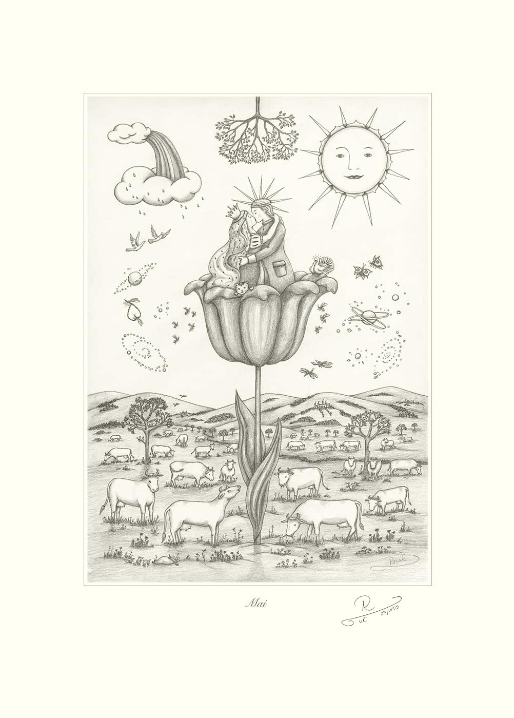 May , Drawing by Renate von Charlottenburg