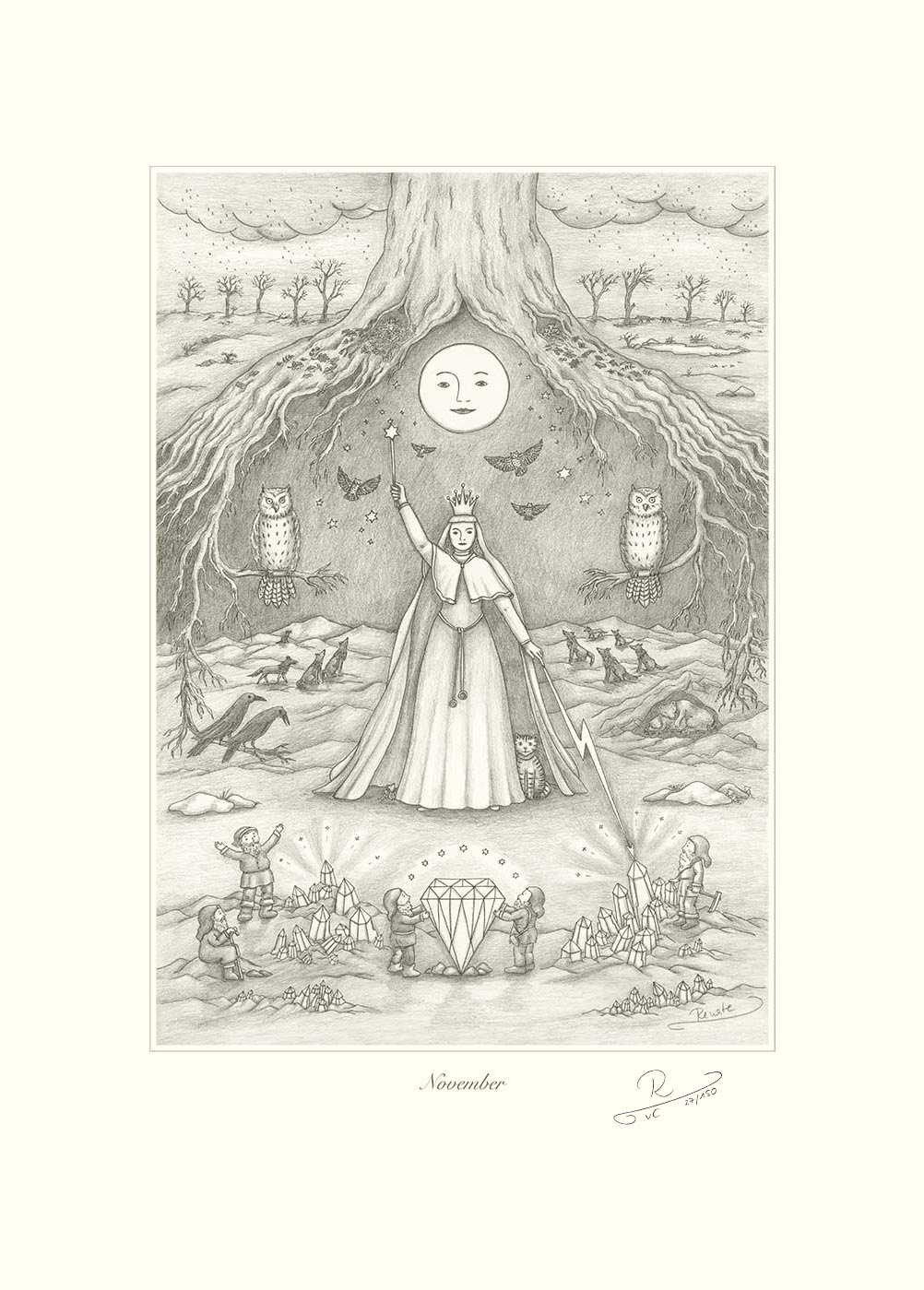 November , Drawing by Renate von Charlottenburg